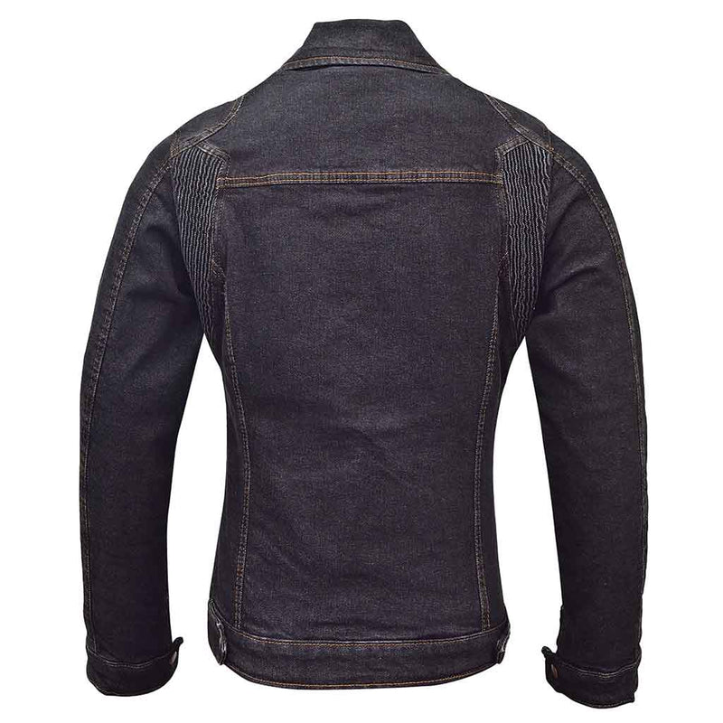 Womens Denim Motorcycle Jacket Road Rush – Reinforced Black – RIDERACT®